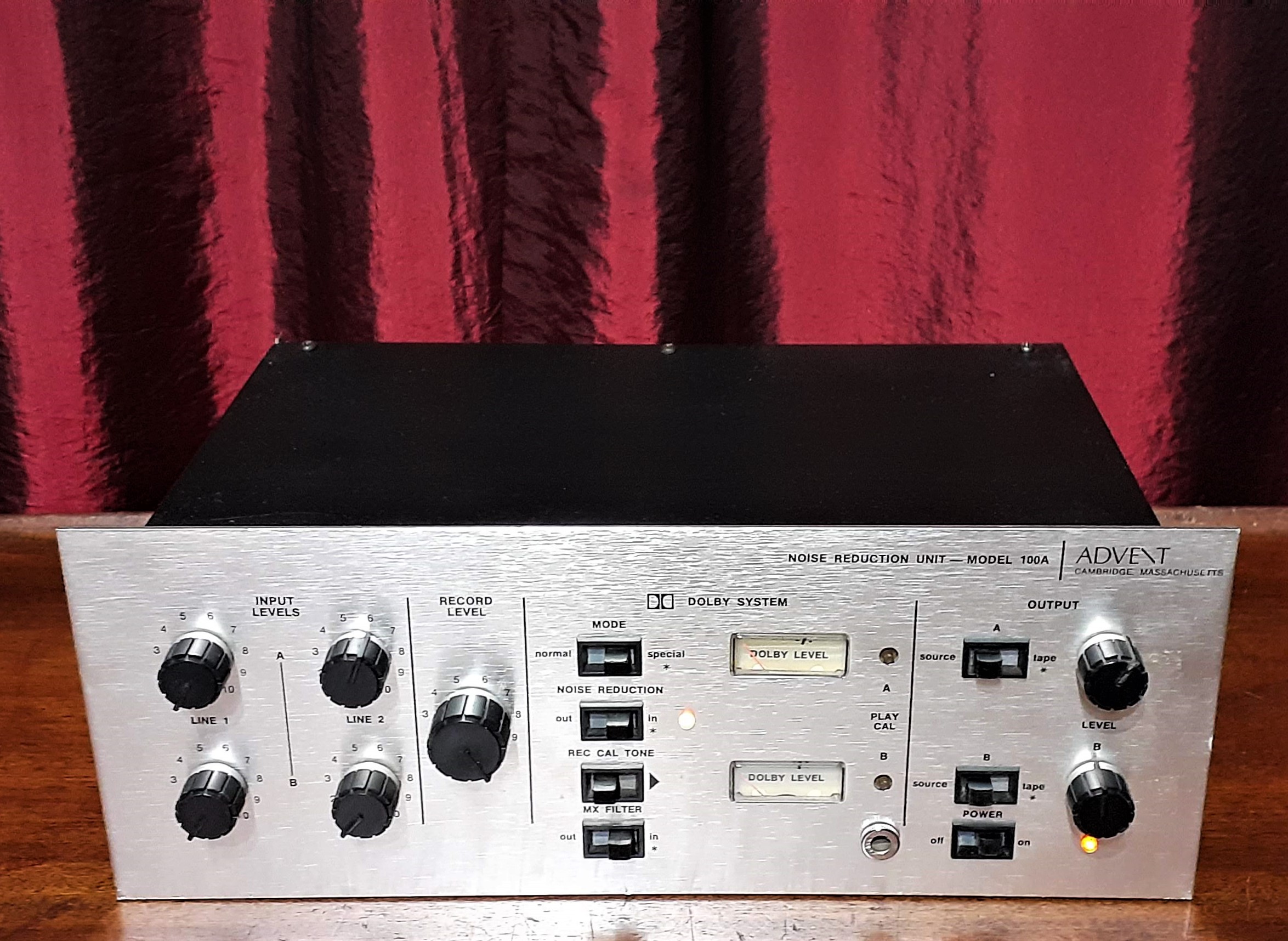 1972 Advent Model 100A Noise Reduction Unit