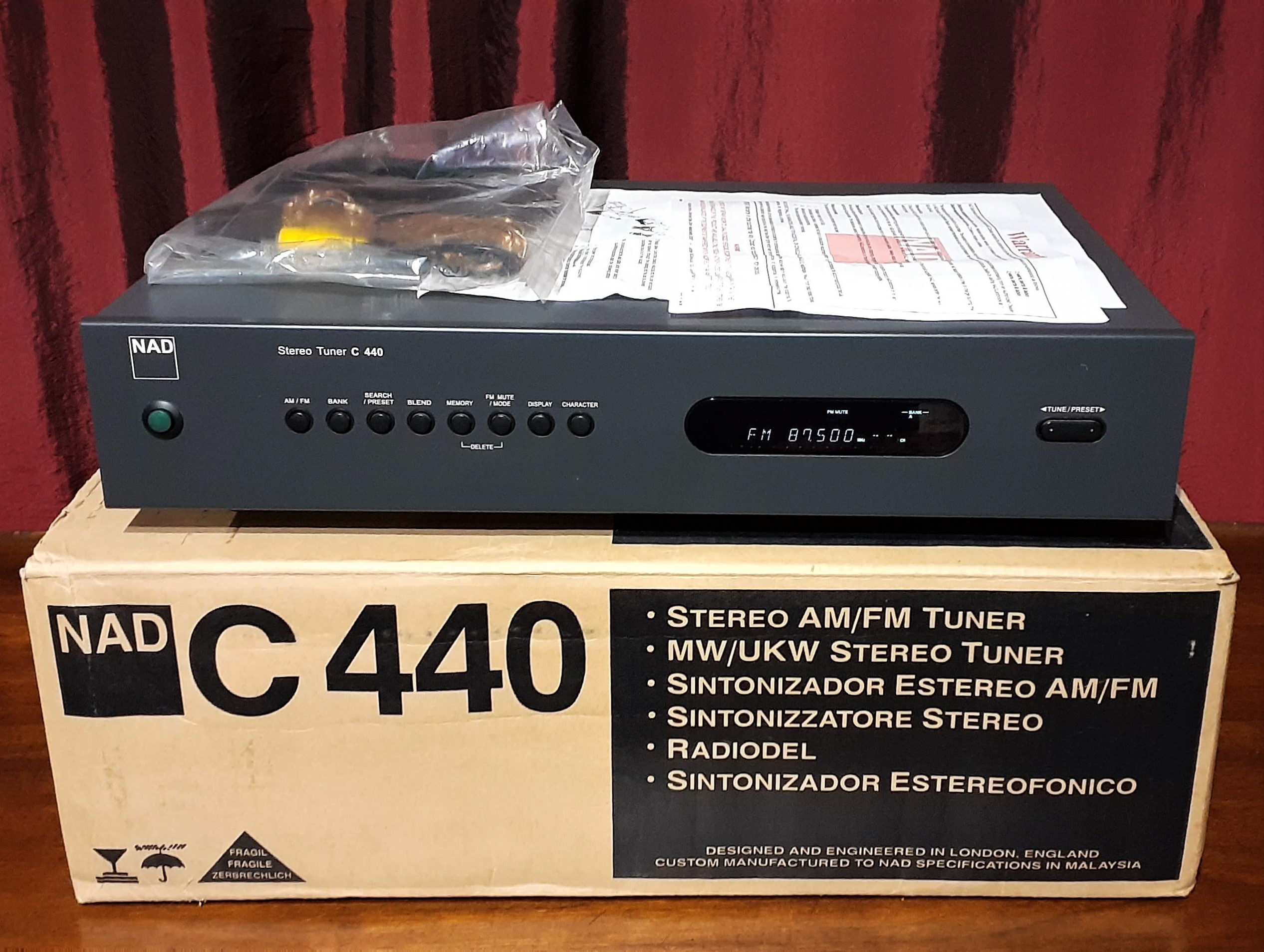 1988 NAD C440 AM/FM Stereo Tuner - CHECKERED RECORDS
