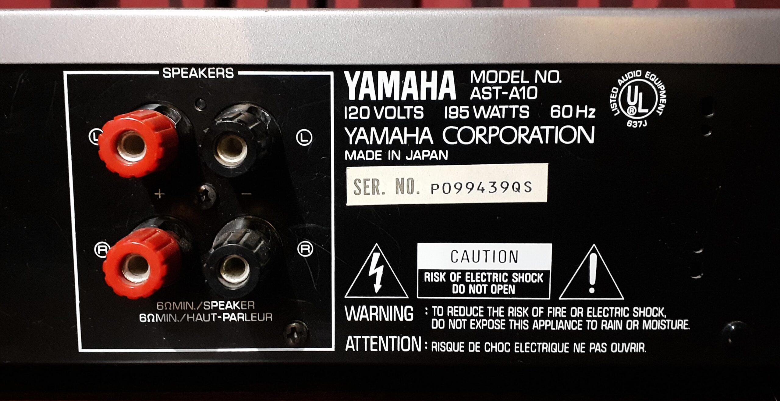 1988 Yamaha AST-A10 Active Servo Processing Amplifier | CHECKERED RECORDS
