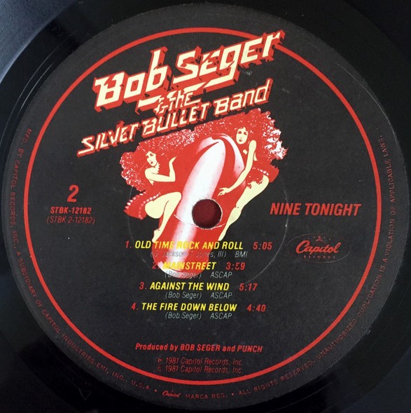 Bob Seger & The Silver Bullet Band Nine Tonight First Year Pressing ...