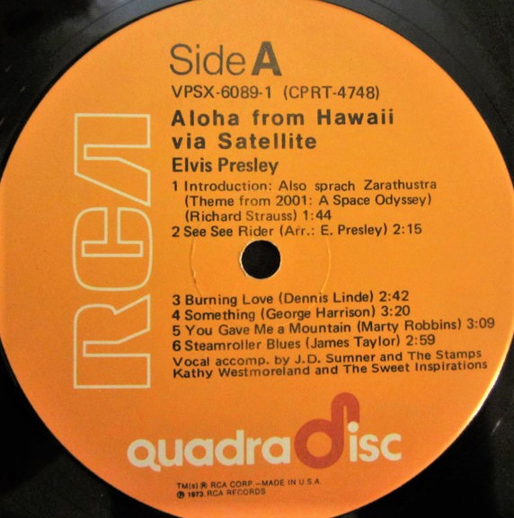 Elvis Aloha From Hawaii Via Satellite 1974 US RCA VPSX-6089 Vintage ...