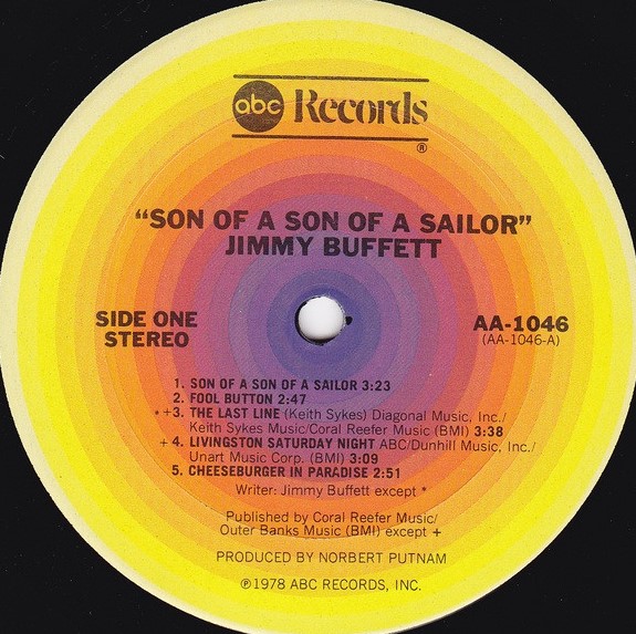 Jimmy Buffett Son Of A Son Of A Sailor First Year Pressing 1978 US ABC ...