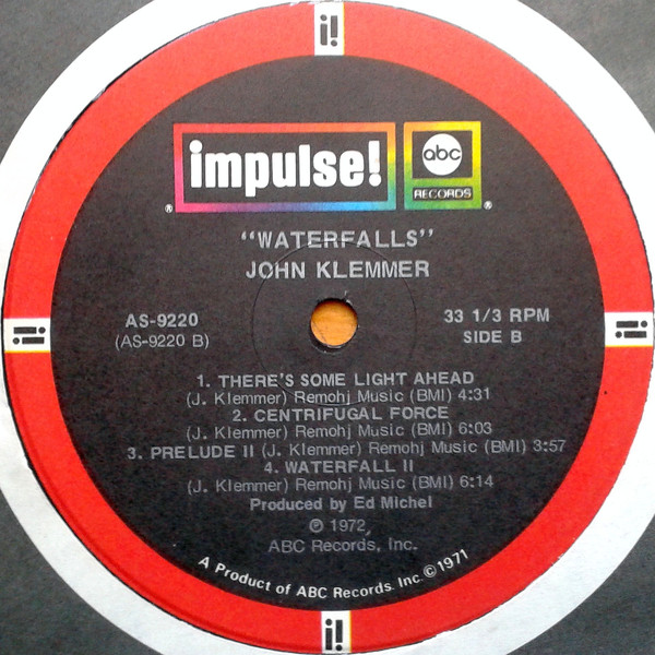 John Klemmer Waterfalls First Year Pressing 1972 US ABC Records Impulse ...
