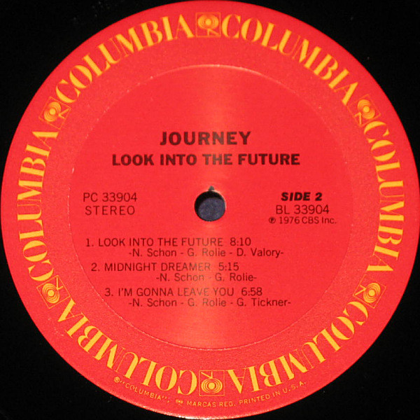 Journey Look Into The Future First Year Pressing 1976 US Columbia PC ...