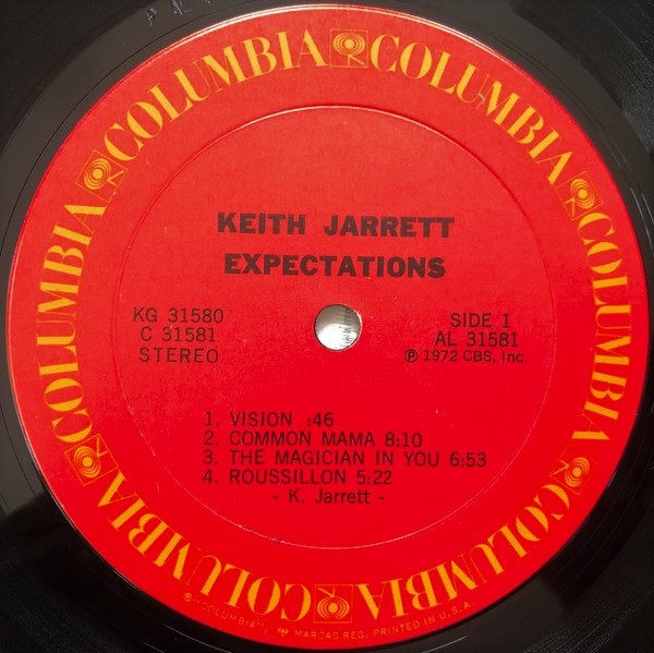 Keith Jarrett Expectations First Year Pressing 1972 US Columbia KG ...