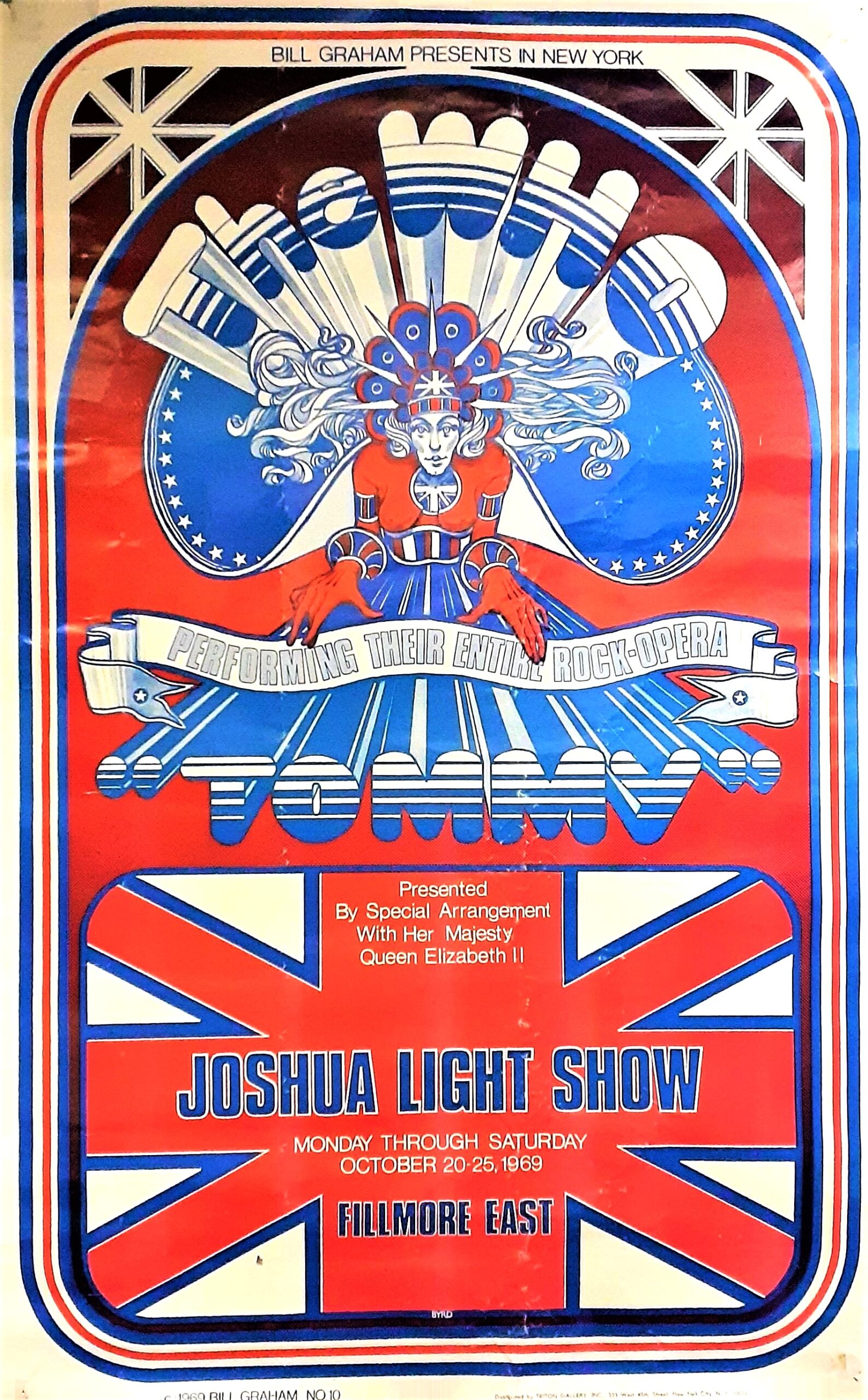 THE WHO Tommy Joshua Light Show Fillmore East Concert Poster