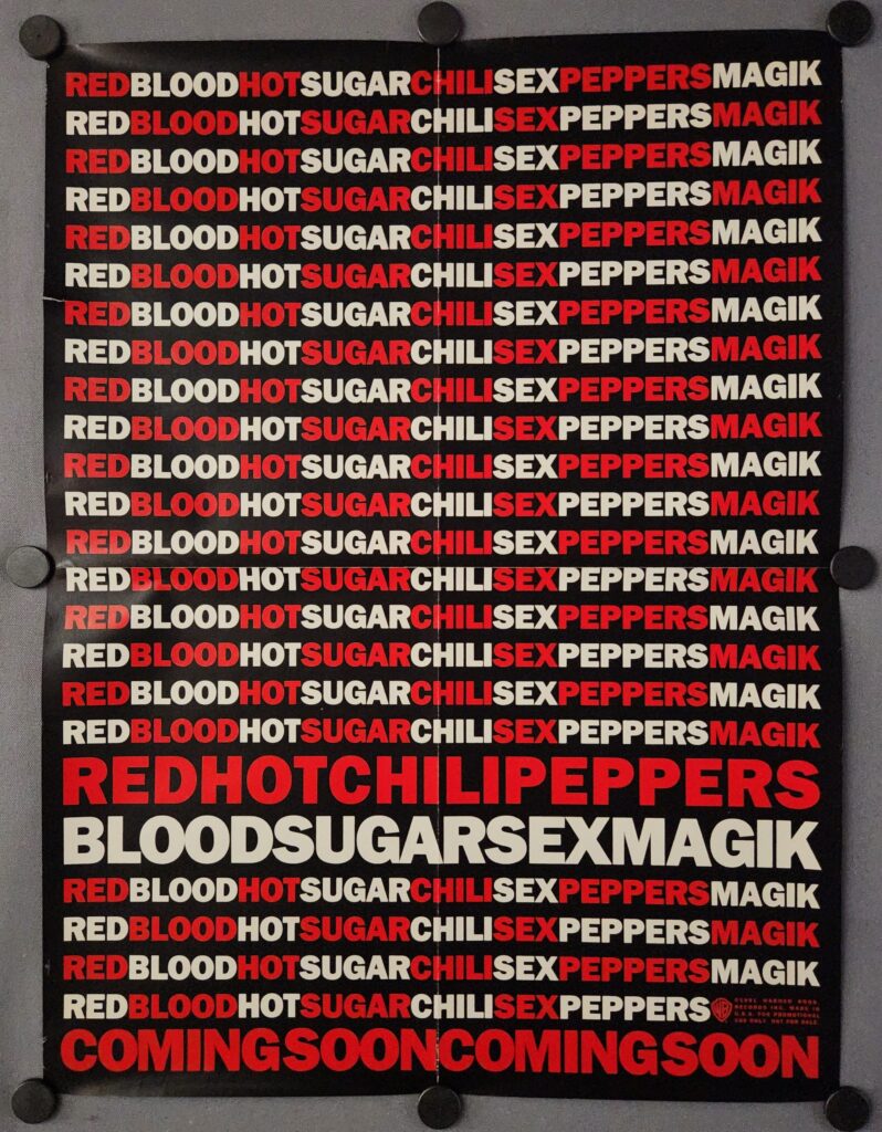 Original 1991 Red Hot Chili Peppers Blood Sugar Sex Magik Coming Soon ...