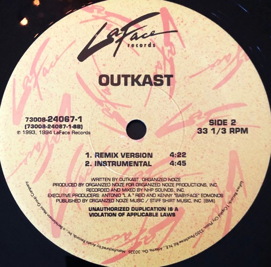 OutKast Player’s Ball First Year Pressing 1994 US LaFace Records 73008-24067-1 Vintage Vinyl ...