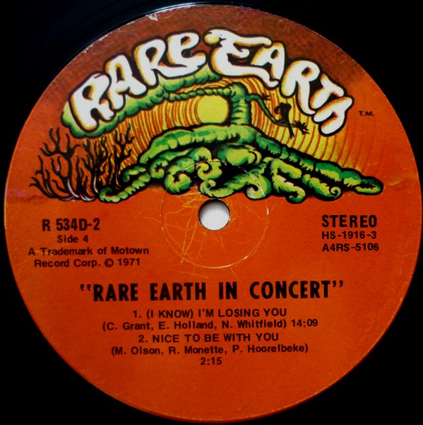 Rare Earth Rare Earth In Concert First Year Pressing 1971 US Rare Earth ...