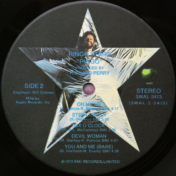Ringo Starr Ringo First Year Pressing 1973 Canada Apple Records SWAL ...